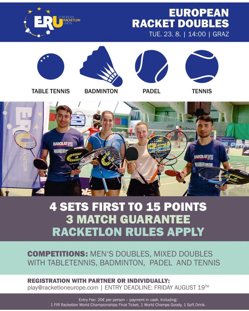 Enter the European Racket Doubles Championships | Racketlon World ...